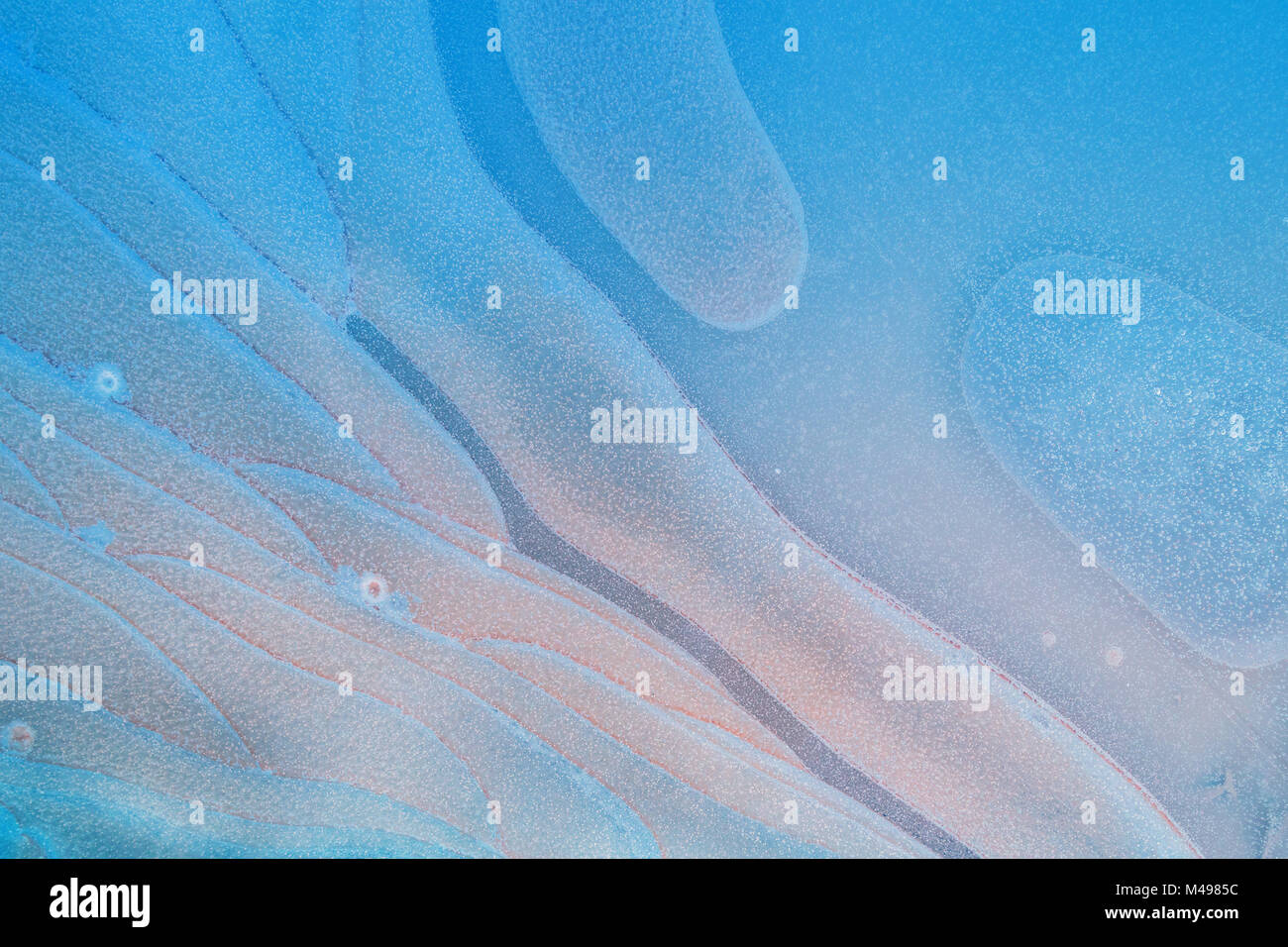 Natural abstract pattern on frozen puddle. Natural background. Frozen ...