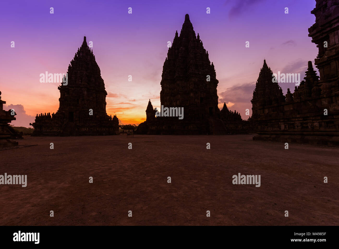 Prambanan temple near Yogyakarta on Java island - Indonesia Stock Photo ...