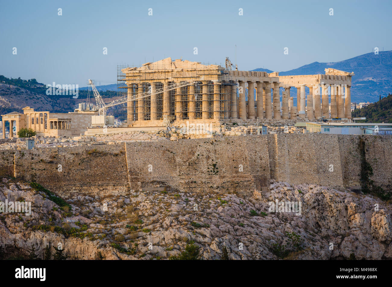 acropolis in rays of sunset Stock Photo - Alamy