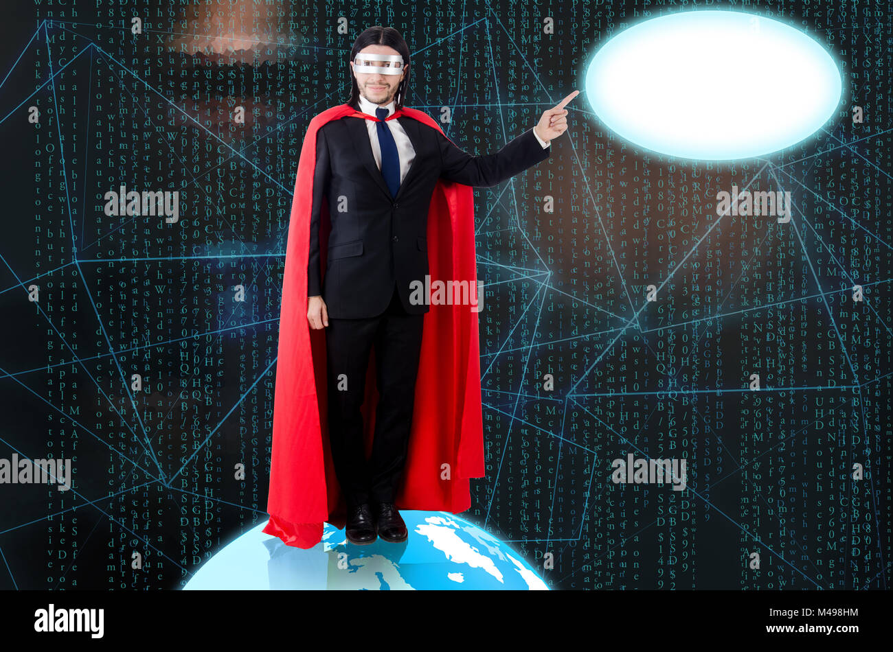 Man with superpowers ruling the world Stock Photo - Alamy