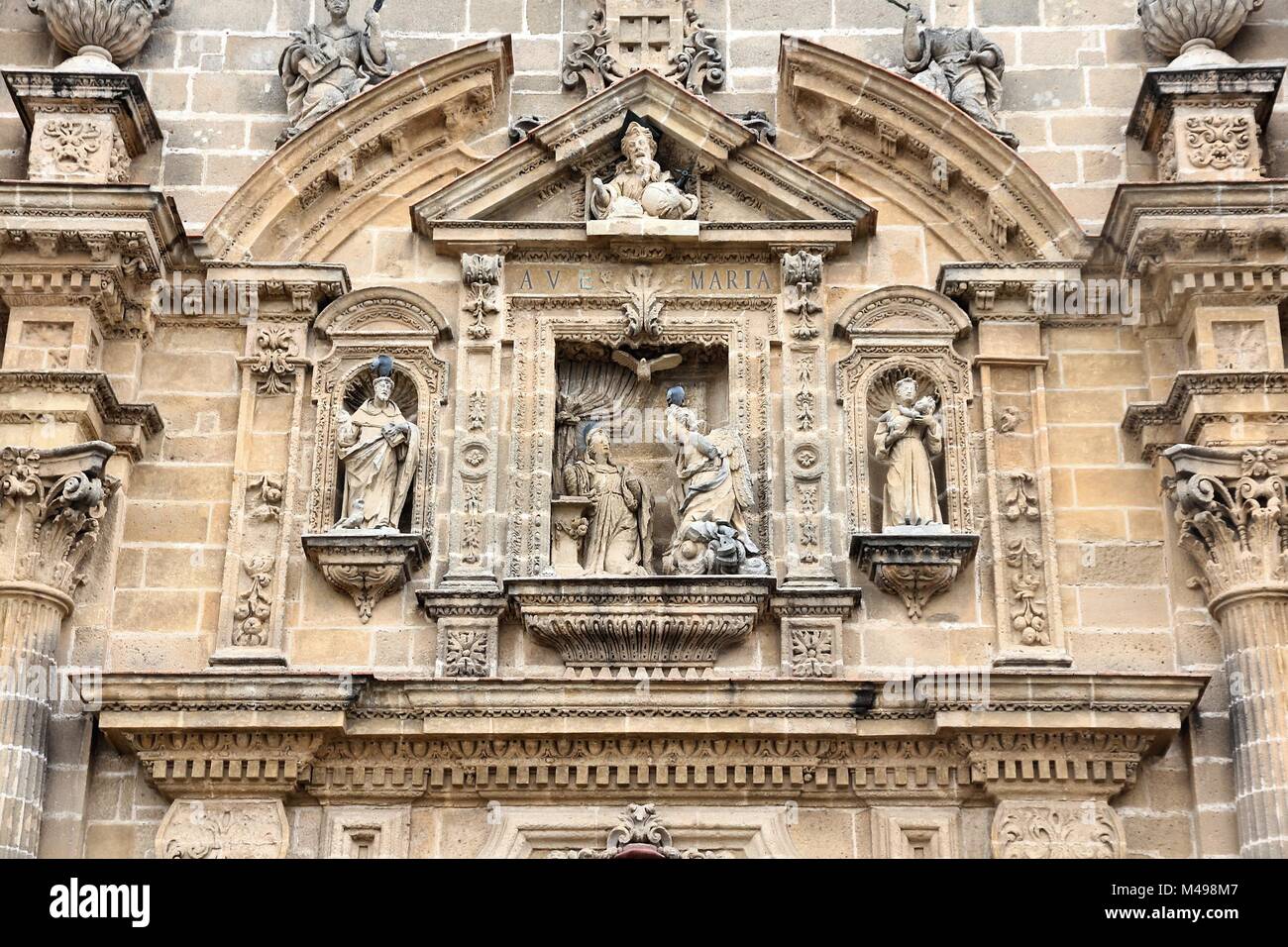 Jerez de la Frontera - old town in Andalusia region of Spain. Cathedral ...