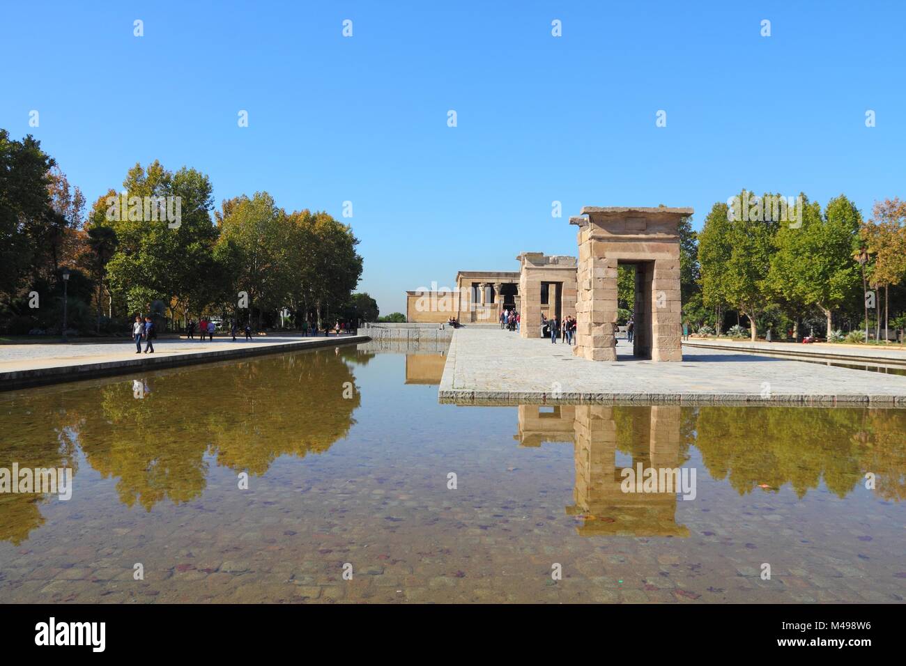 Madrid, Spain -Temple of Debod, Egyptian temple rebuilt. Ancient ...