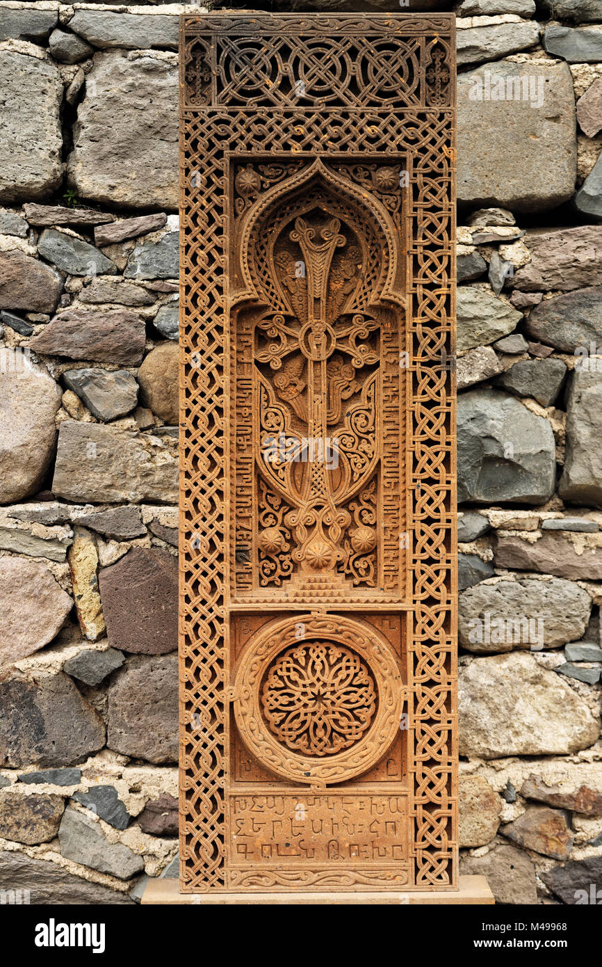 Khachkar, the sacred cross-stone Stock Photo - Alamy