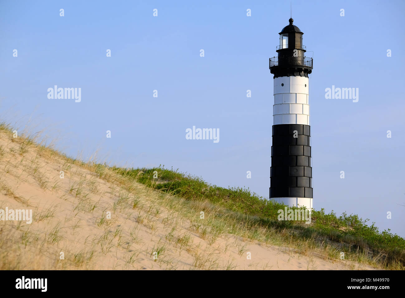 Big Sable Point Lighthouse in dunes, built in 1867 Stock Photo - Alamy