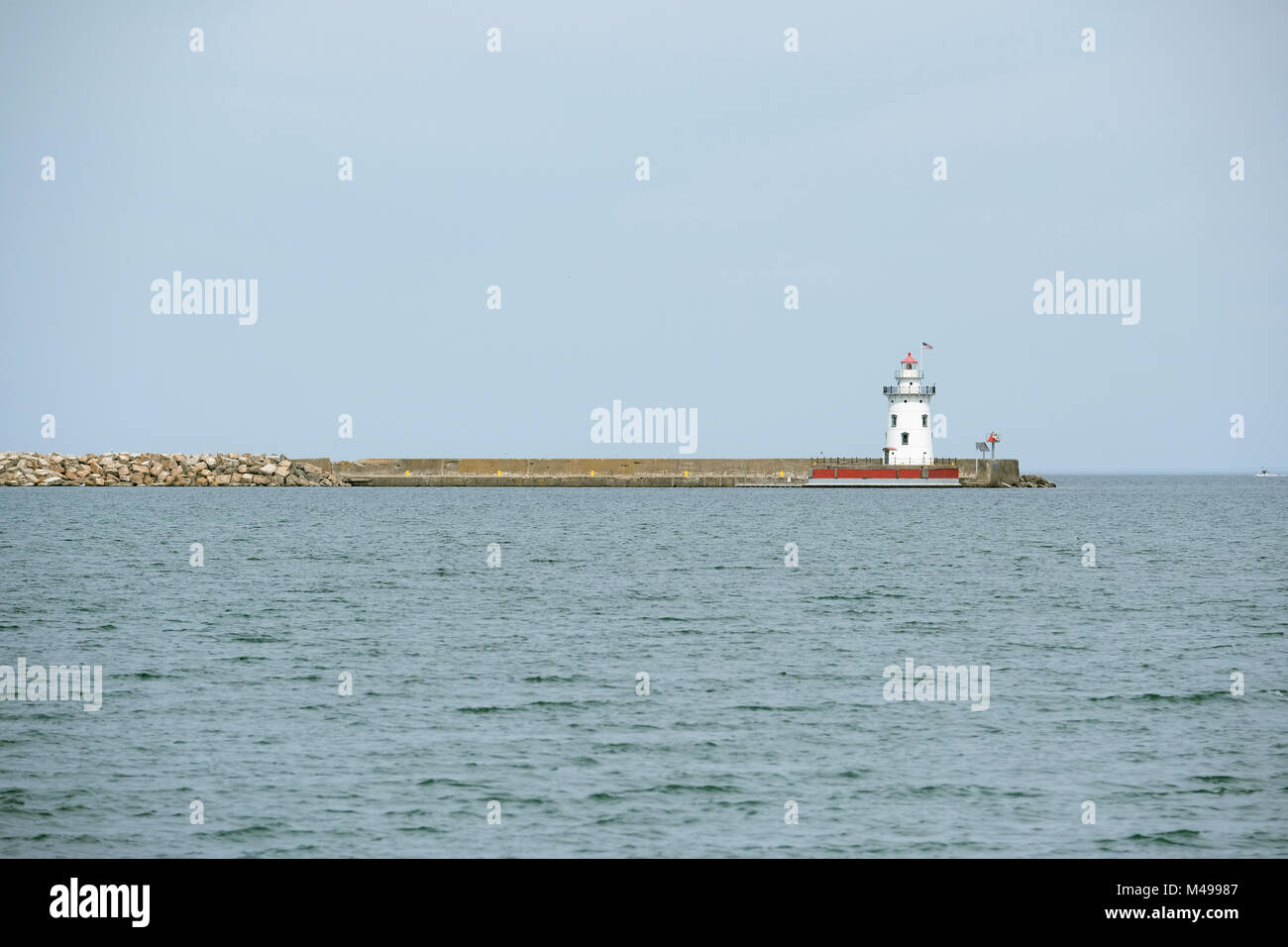 Harbor Beach Lighthouse, built in 1858 Stock Photo - Alamy