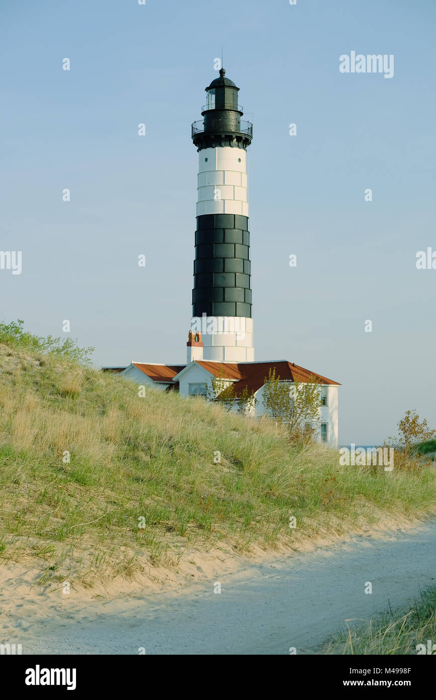 Big Sable Point Lighthouse in dunes, built in 1867 Stock Photo - Alamy