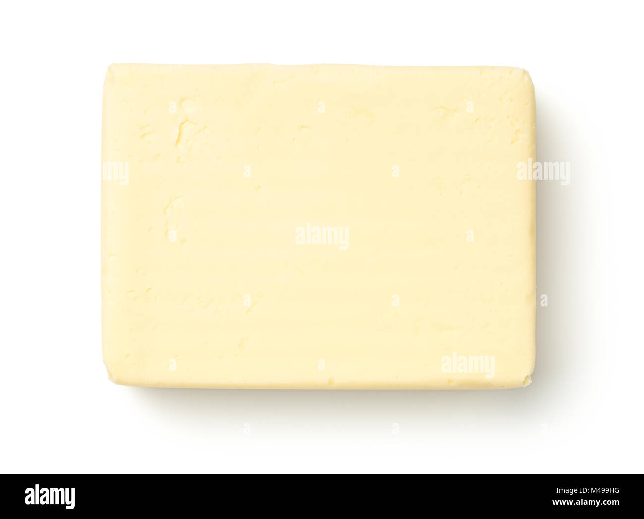 Butter isolated on white background. Top view Stock Photo - Alamy