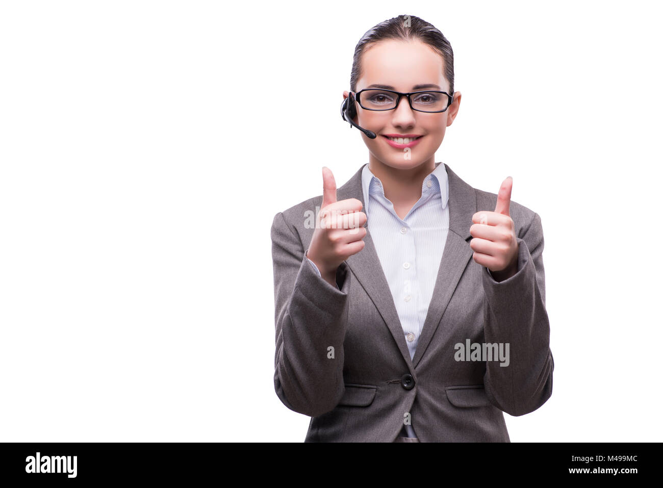 Call center operator in face hi-res stock photography and images - Alamy