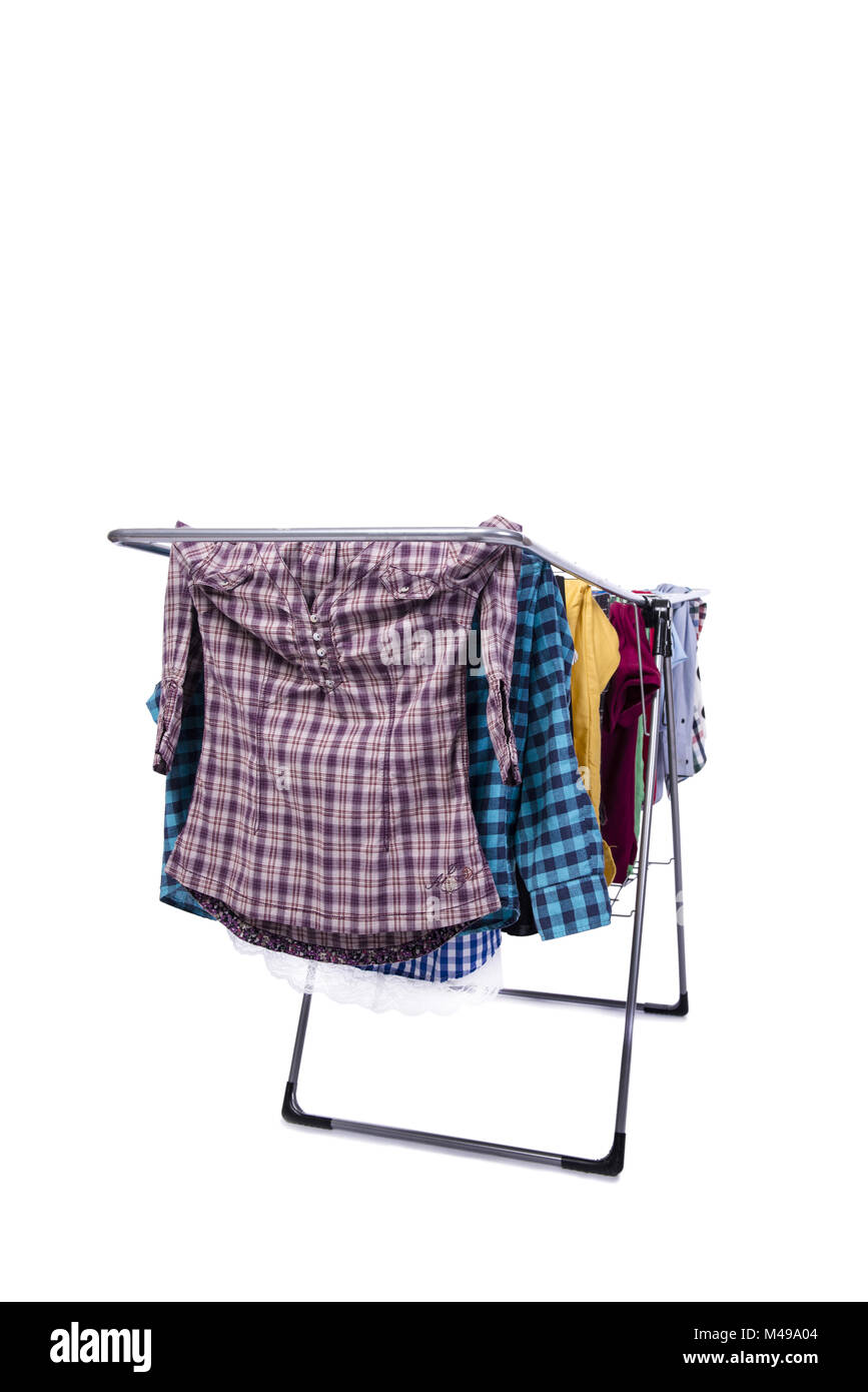 Empty cloth drying stand hi-res stock photography and images - Alamy