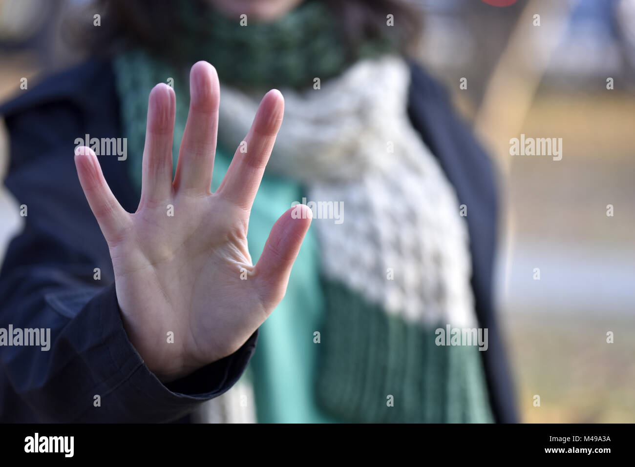 Hand stopping hi-res stock photography and images - Alamy
