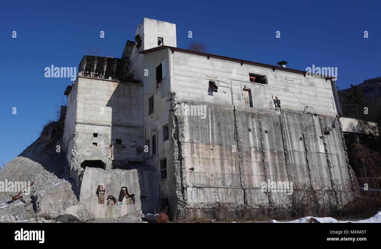 Schwaz, Tyrol, Austria - silver mine and factory ruin with tunnel ...