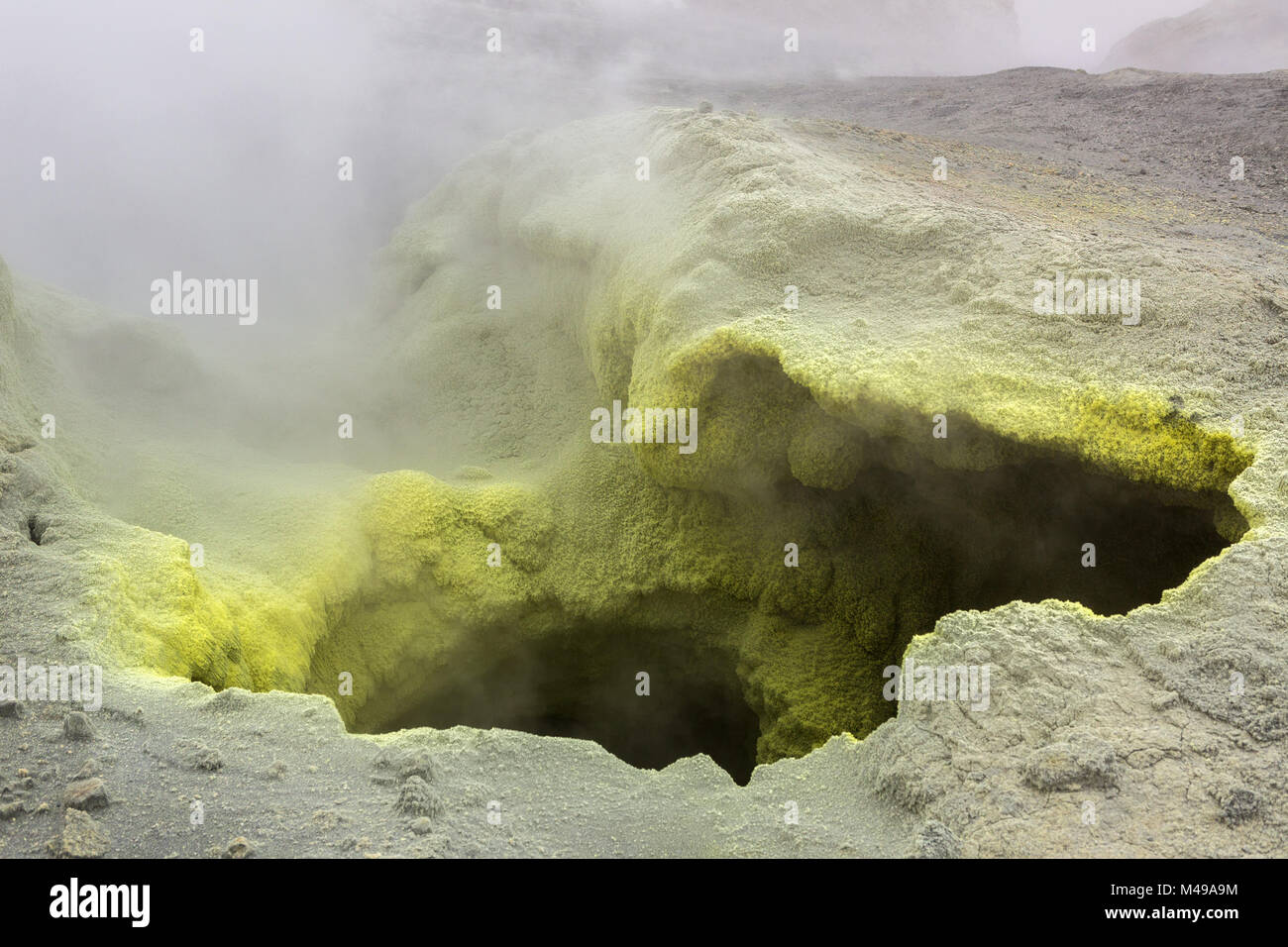 Fumarole activity in crater of Mutnovsky volcano Stock Photo - Alamy