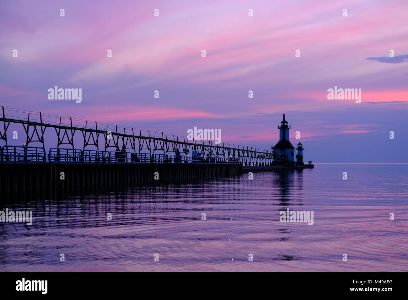 St. Joseph North Pier Lights, built in 1906-1907 Stock Photo - Alamy