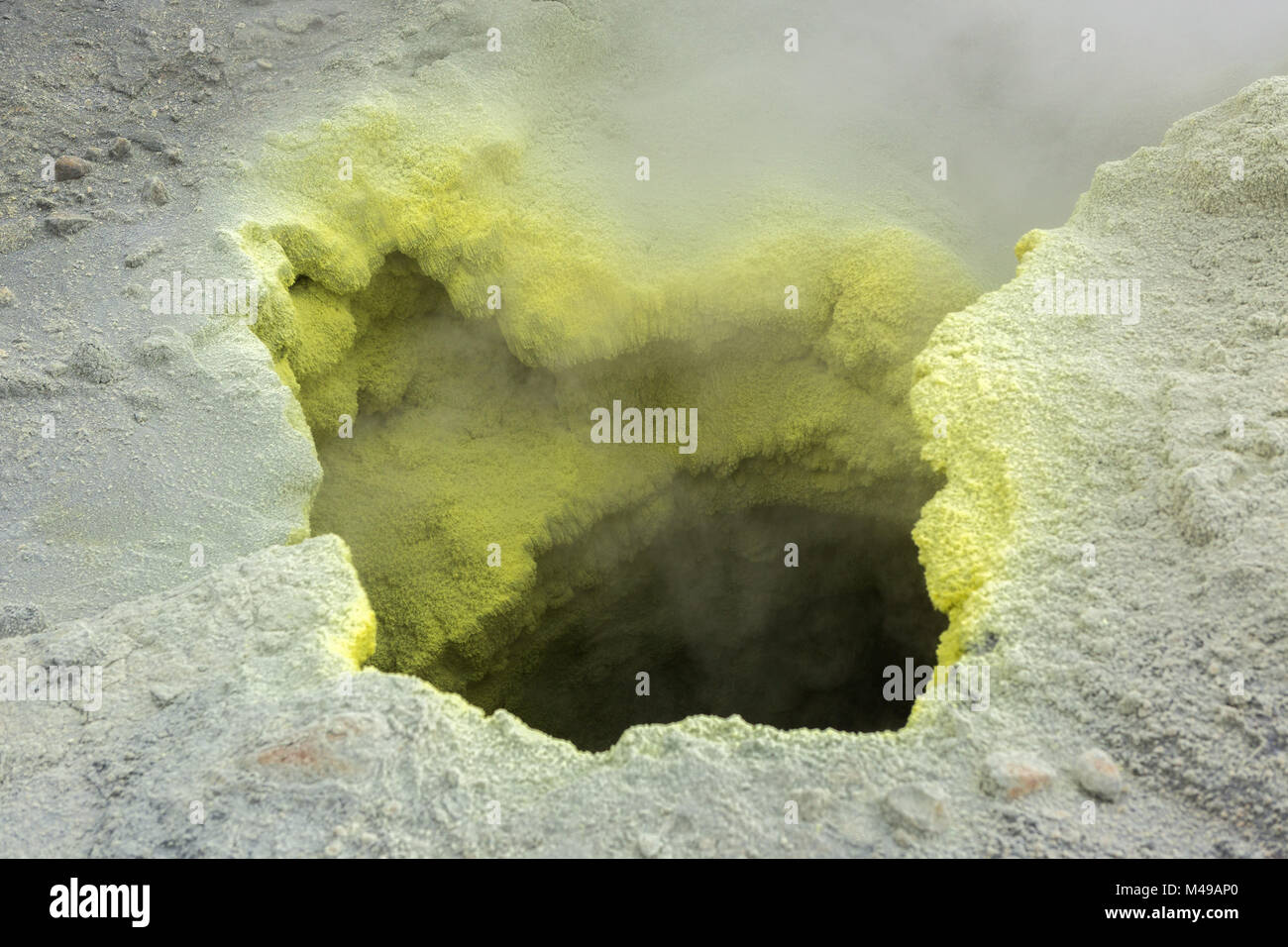 Fumarole activity in crater of Mutnovsky volcano Stock Photo - Alamy