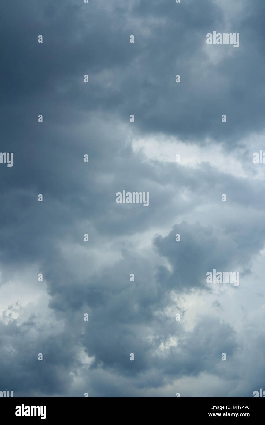 Thunderclouds over horizon, cloudscape, storm. Cloudy sky background ...