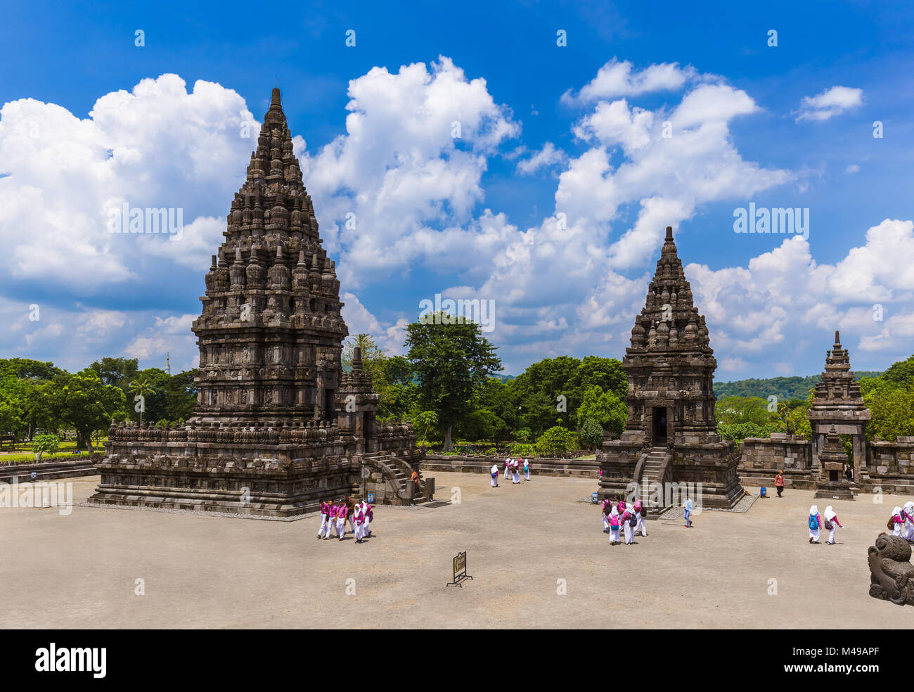 Prambanan temple near Yogyakarta on Java island - Indonesia Stock Photo ...
