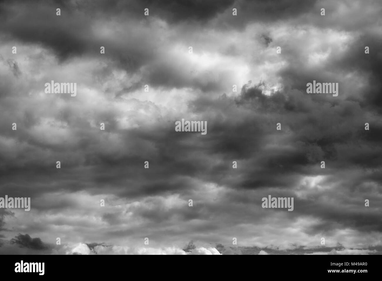 Thunderclouds over horizon, cloudscape, storm. Cloudy sky background ...
