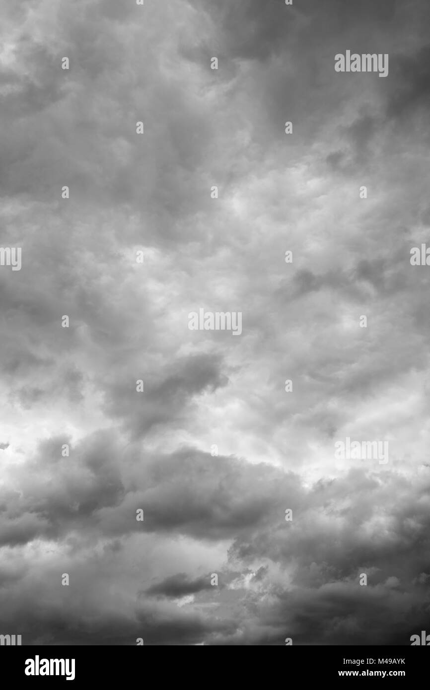 Thunderclouds over horizon, dark, gray. Storm sky, rain Stock Photo - Alamy