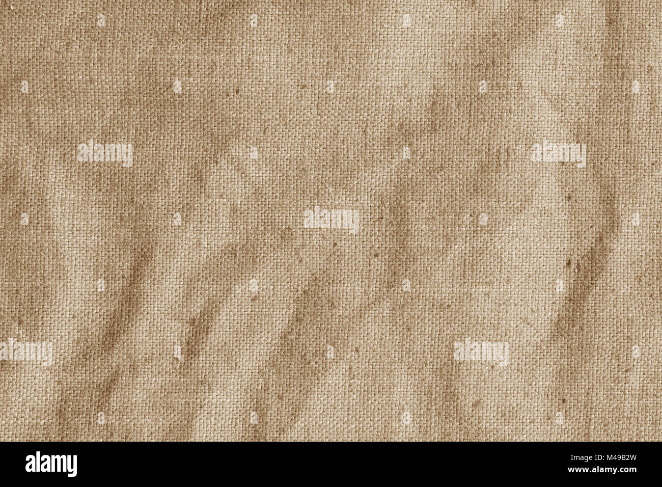 Old canvas, burlap, sackcloth. Vintage beige fabric texture, background ...