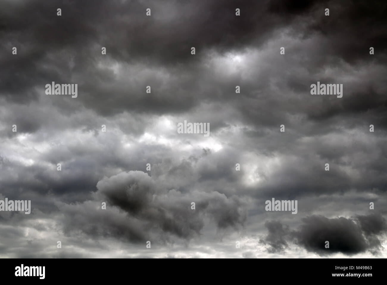 Storm clouds before a thunderstorm. Cloudy sky over horizon Stock Photo ...
