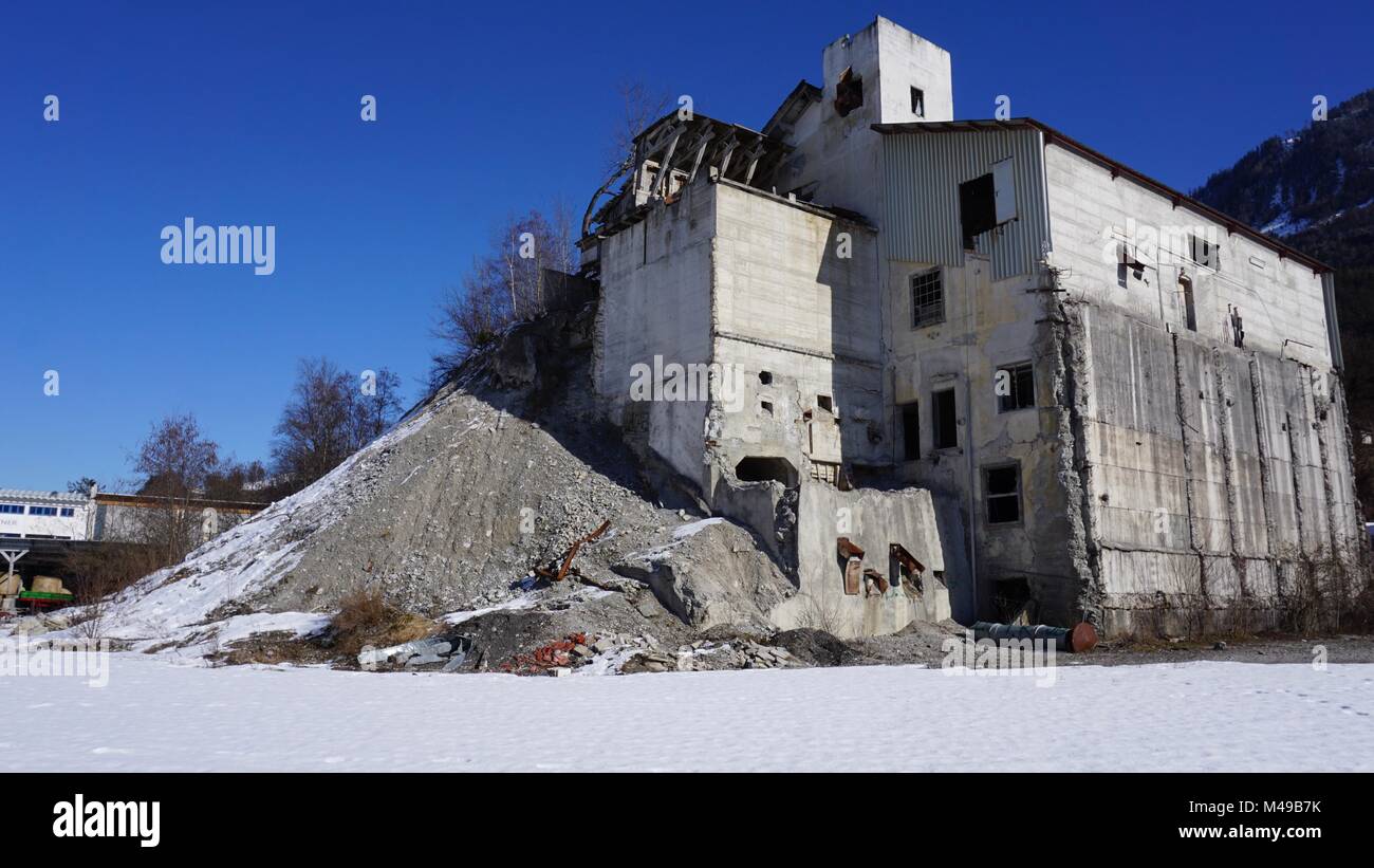 Schwaz, Tyrol, Austria - silver mine and factory ruin with tunnel ...