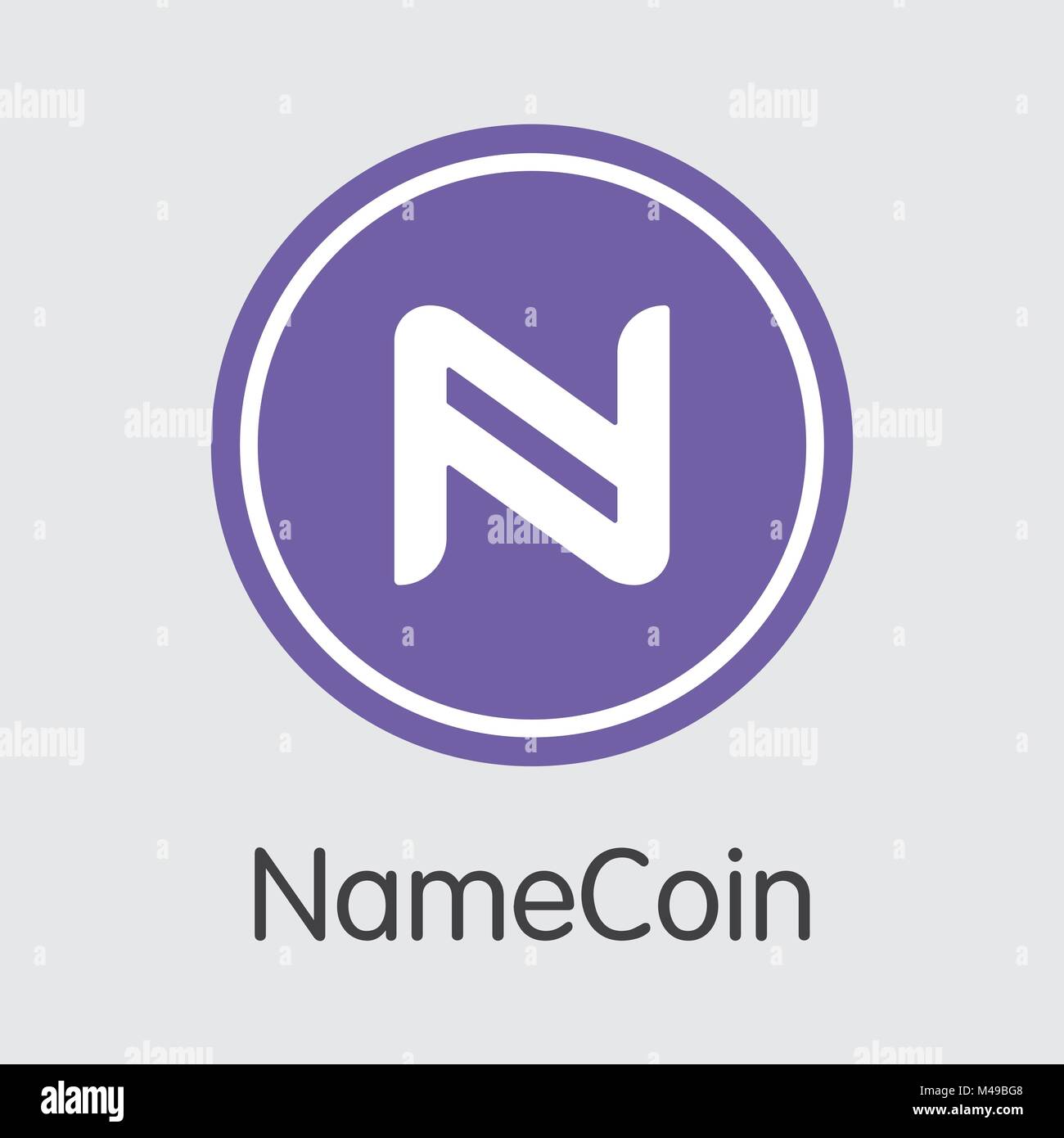 Namecoin Blockchain Cryptocurrency - Vector Coin Image Stock Vector ...