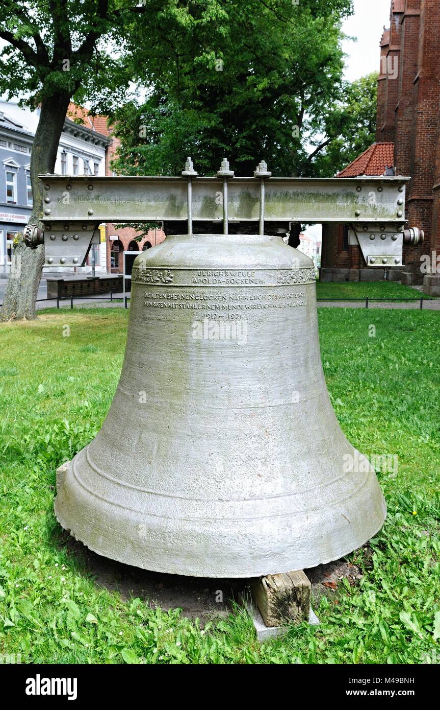 old bell of St.Bartholomaei Church in Demmin Germany Stock Photo - Alamy