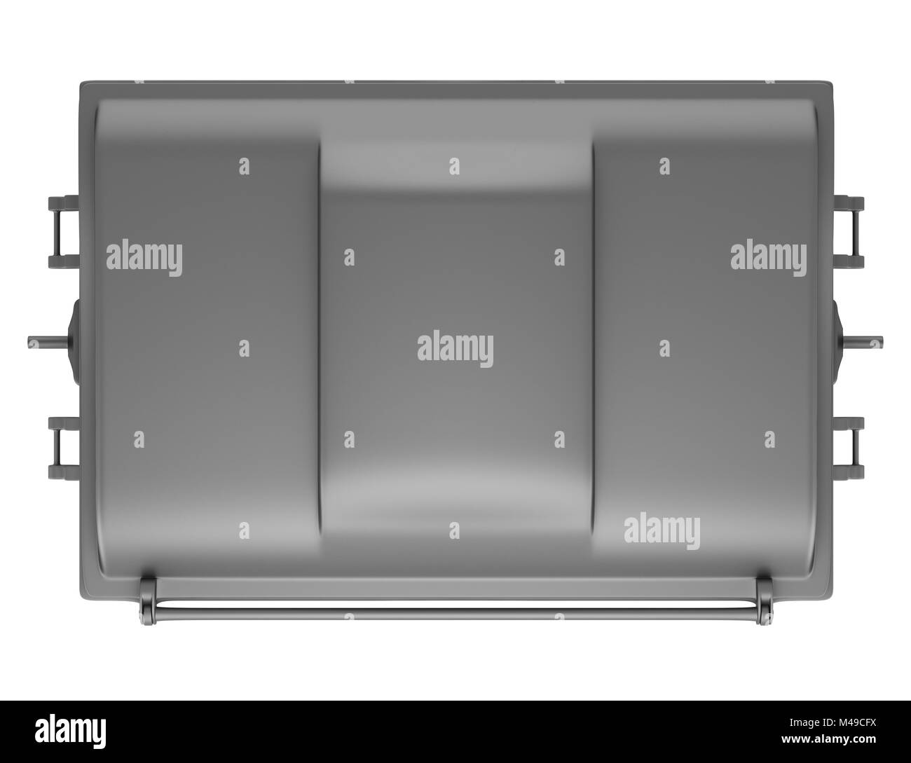 top view of gray garbage container isolated on white background Stock ...