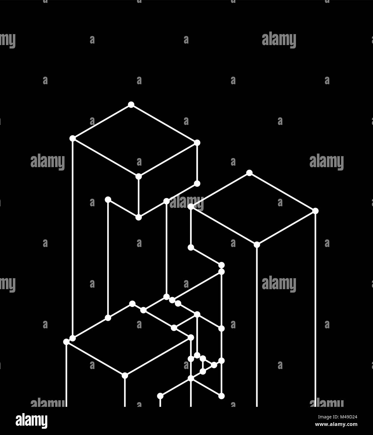 Blockchain technology binary crypto Black and White Stock Photos ...