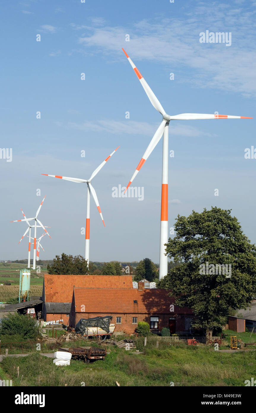 Wind Turbines near Meer in Belgium Stock Photo - Alamy