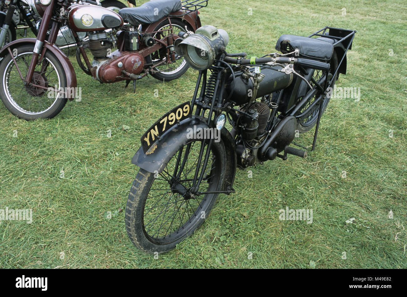 Vintage 1920s BSA Roundtank motorbike , shown at White Waltham Airfield ...