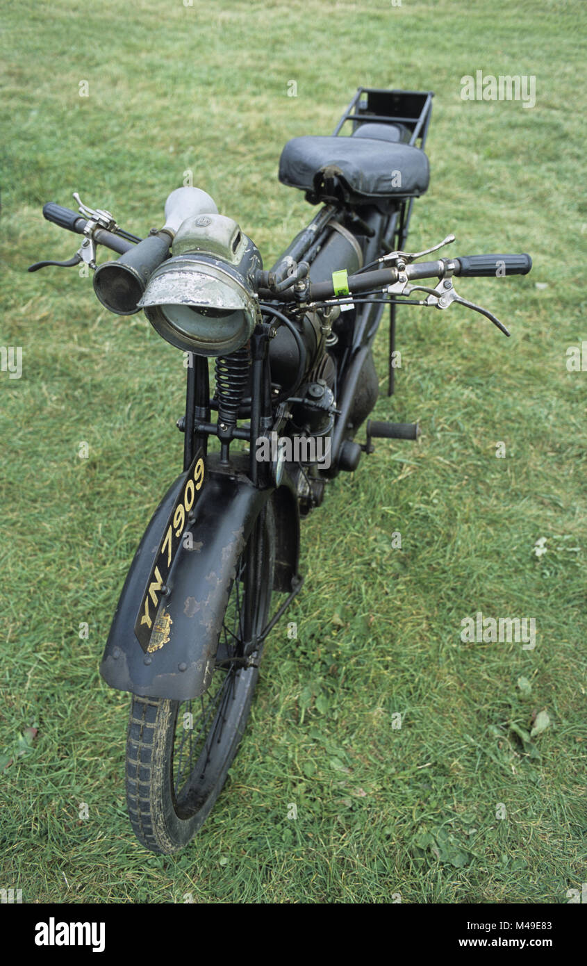 Vintage 1920s BSA Roundtank motorbike , shown at White Waltham Airfield ...