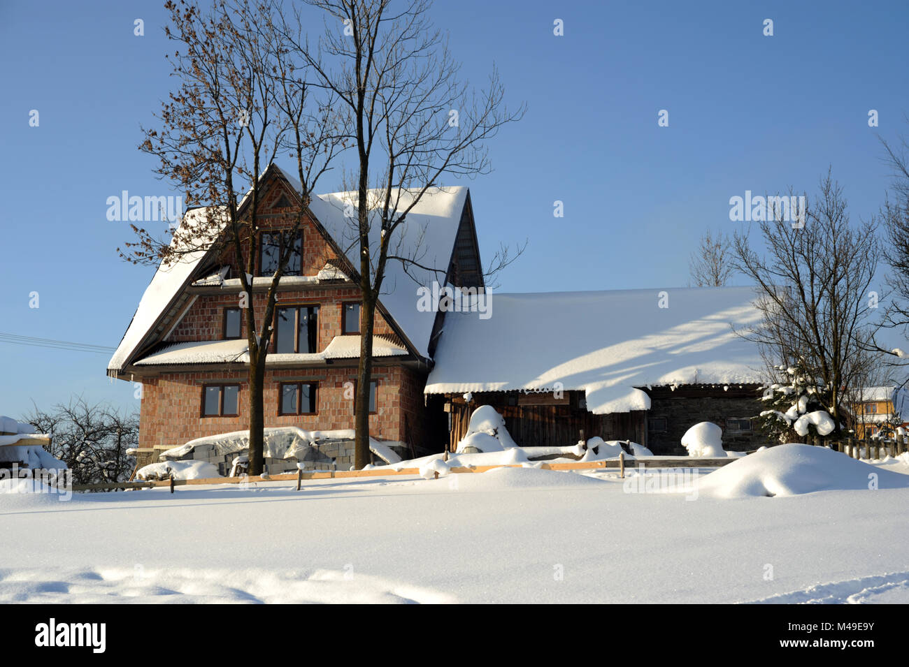 Typical polish house in town hi-res stock photography and images - Alamy