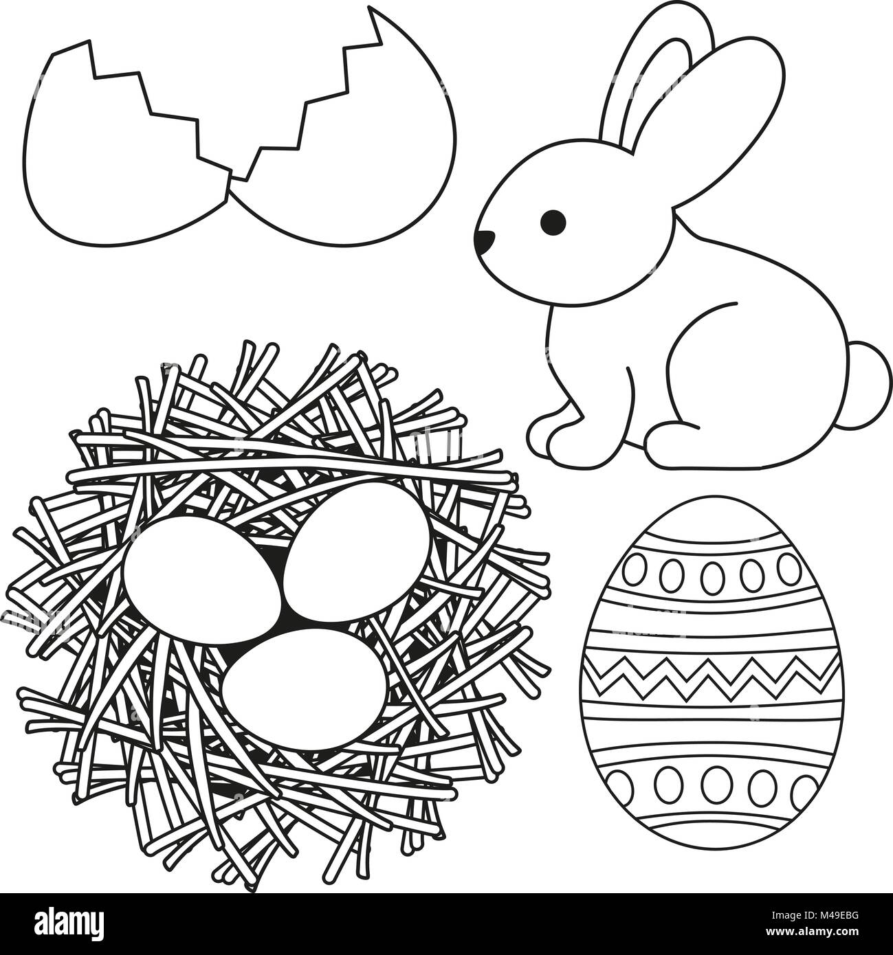 Adult at the nest Stock Vector Images - Alamy