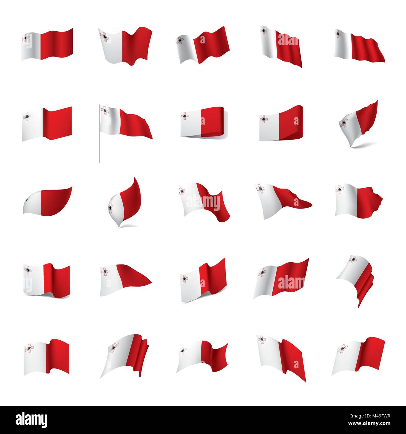 Official flag of malta Cut Out Stock Images & Pictures - Alamy