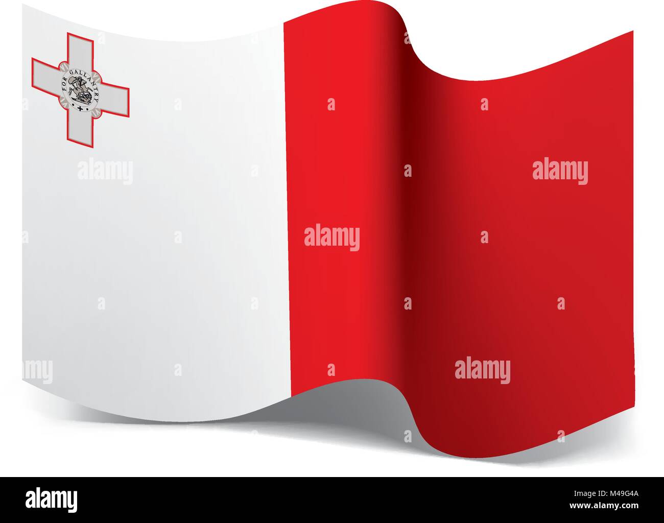 Malta flag, vector illustration Stock Vector Image & Art - Alamy