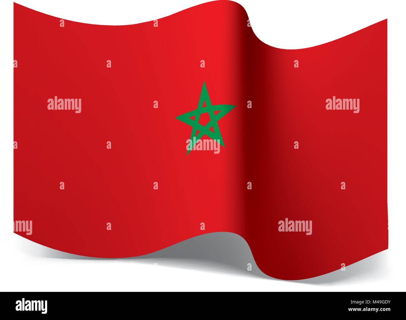 Morocco flag, vector illustration Stock Vector Image & Art - Alamy