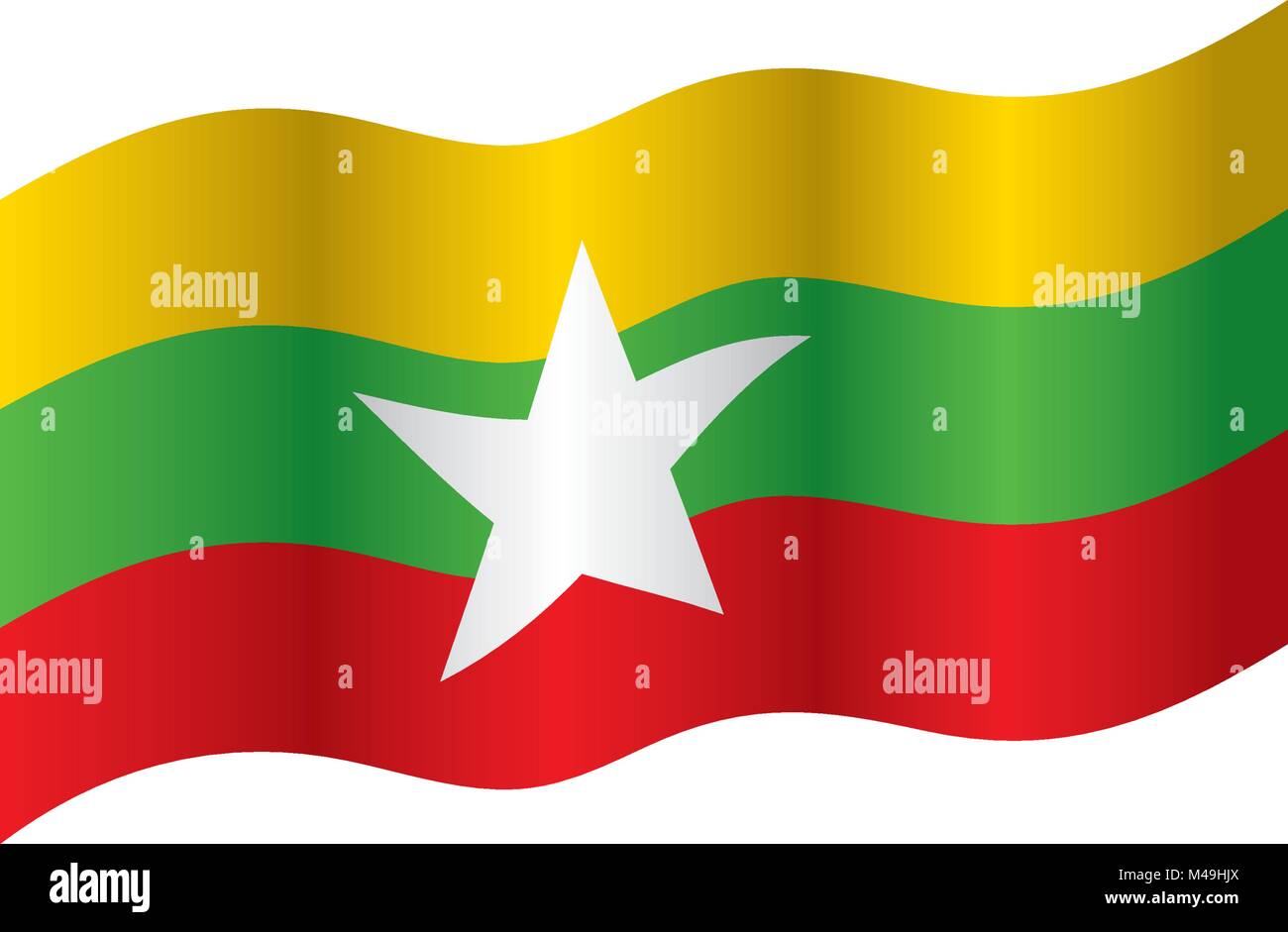 Myanmar flag, vector illustration Stock Vector Image & Art - Alamy