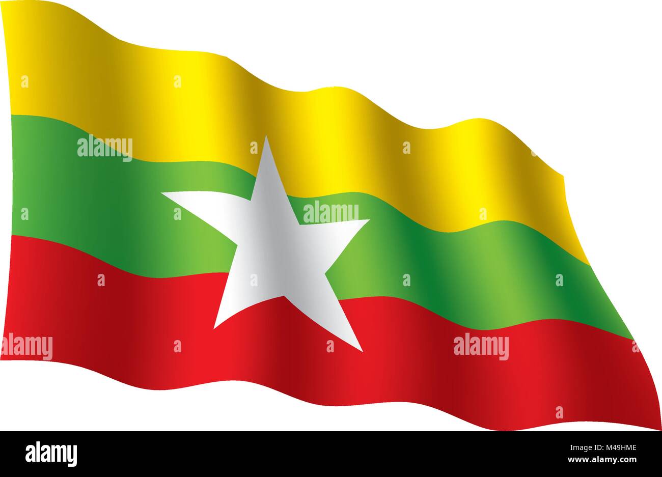 Myanmar flag, vector illustration Stock Vector Image & Art - Alamy