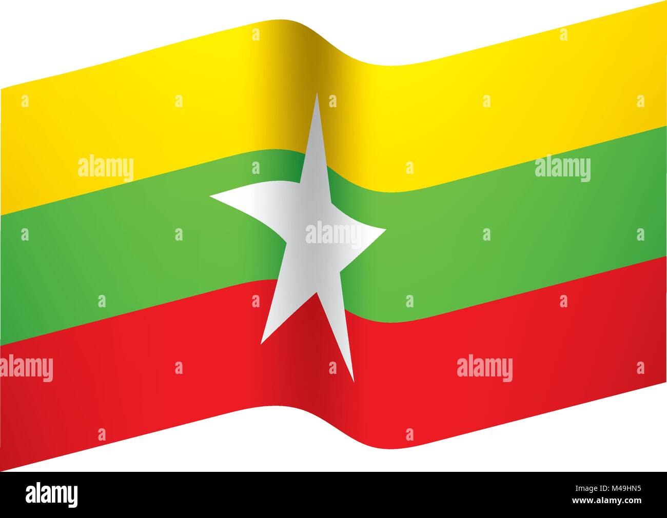 Myanmar flag, vector illustration Stock Vector Image & Art - Alamy