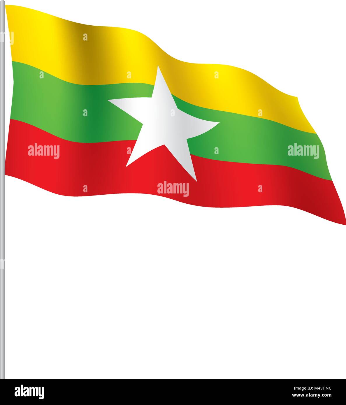 Myanmar flag, vector illustration Stock Vector Image & Art - Alamy