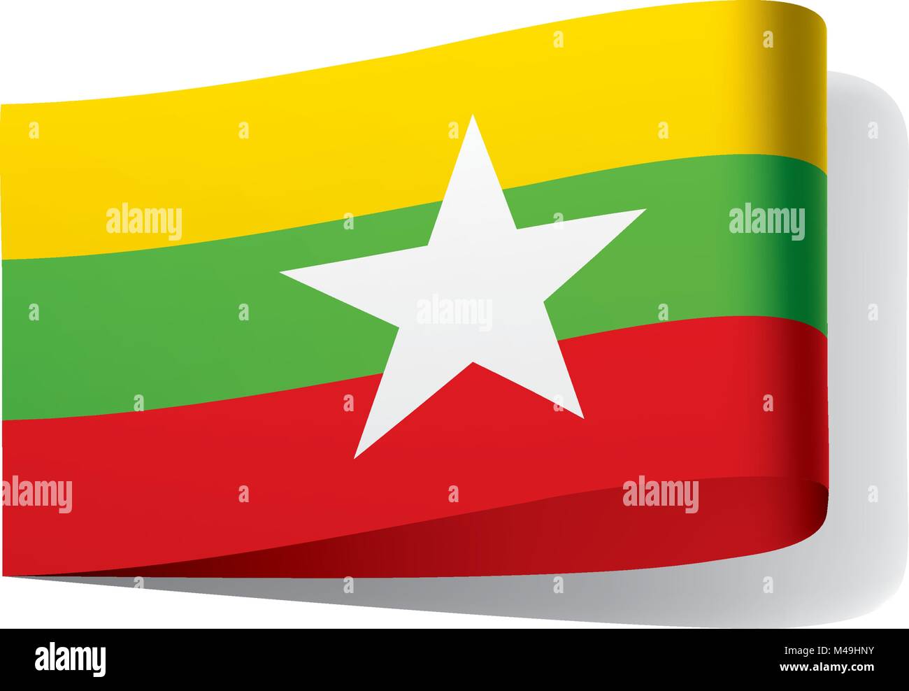 Myanmar flag, vector illustration Stock Vector Image & Art - Alamy