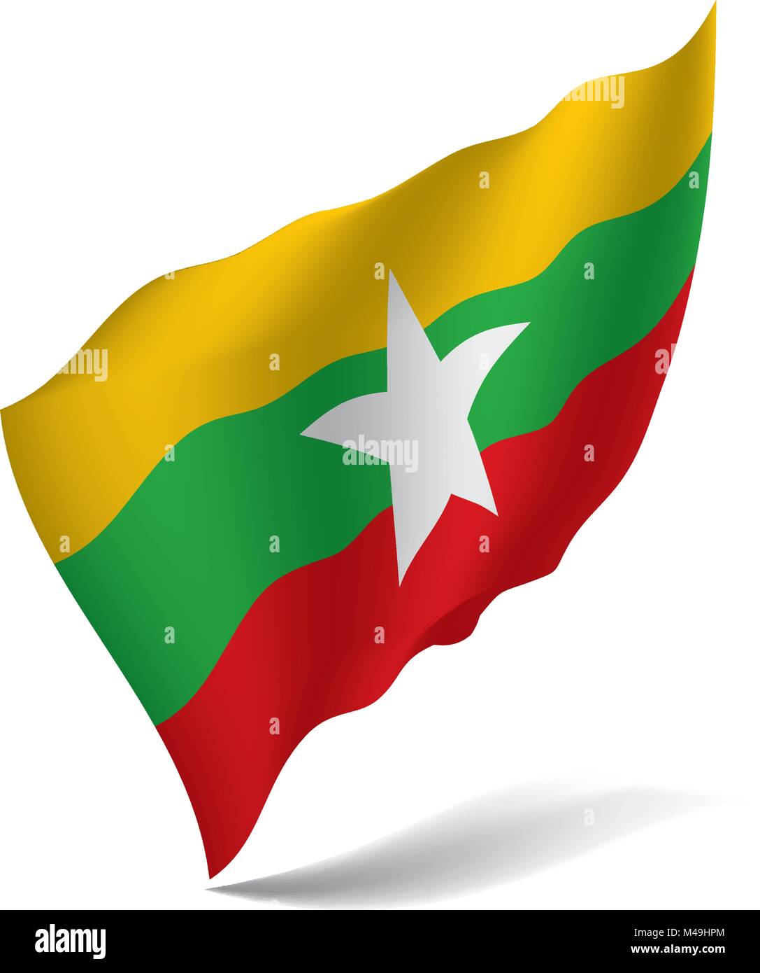 Myanmar flag, vector illustration Stock Vector Image & Art - Alamy