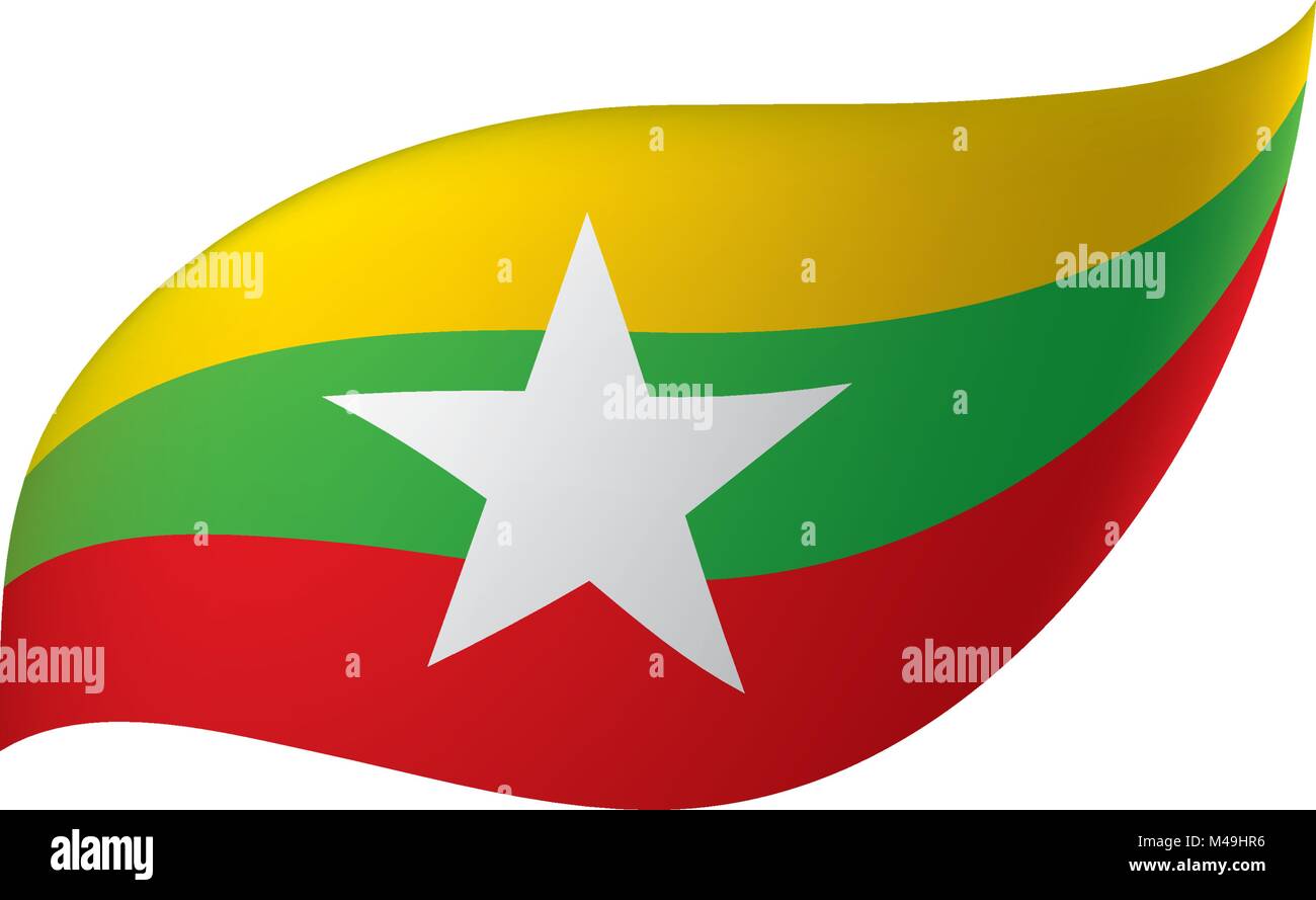 Myanmar flag, vector illustration Stock Vector Image & Art - Alamy