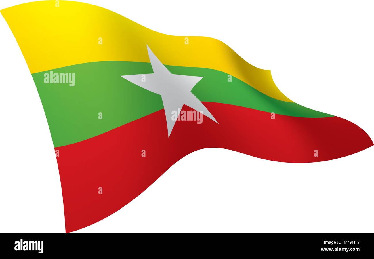 Myanmar flag, vector illustration Stock Vector Image & Art - Alamy
