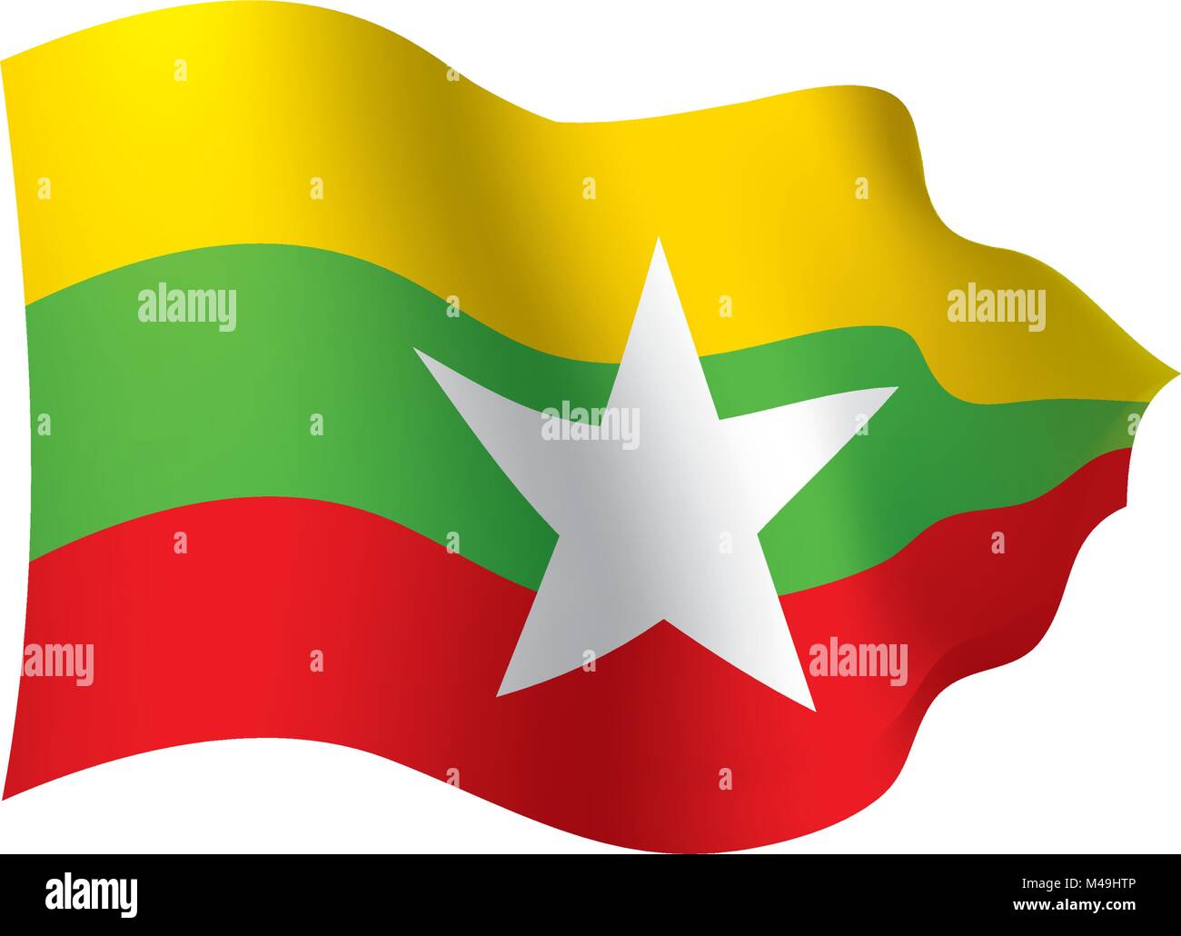 Myanmar flag, vector illustration Stock Vector Image & Art - Alamy