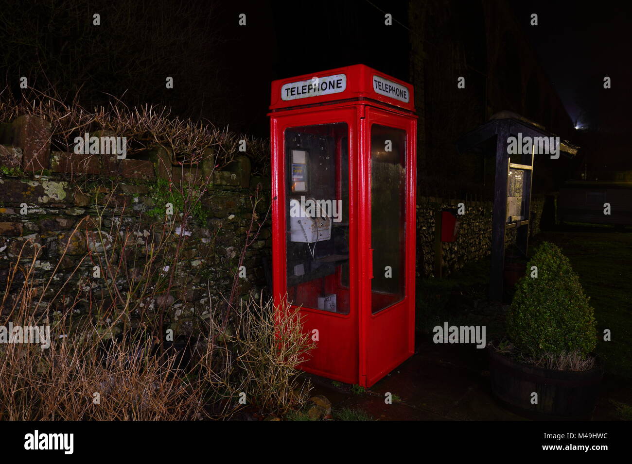 A K8 type Telephone Box located on a caravan park in Ingleton, North ...