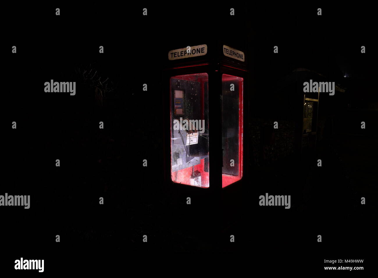 A K8 type Telephone Box located on a caravan park in Ingleton, North ...