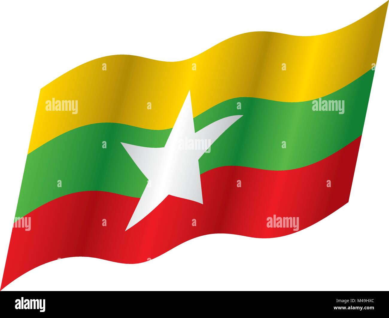 Myanmar flag, vector illustration Stock Vector Image & Art - Alamy