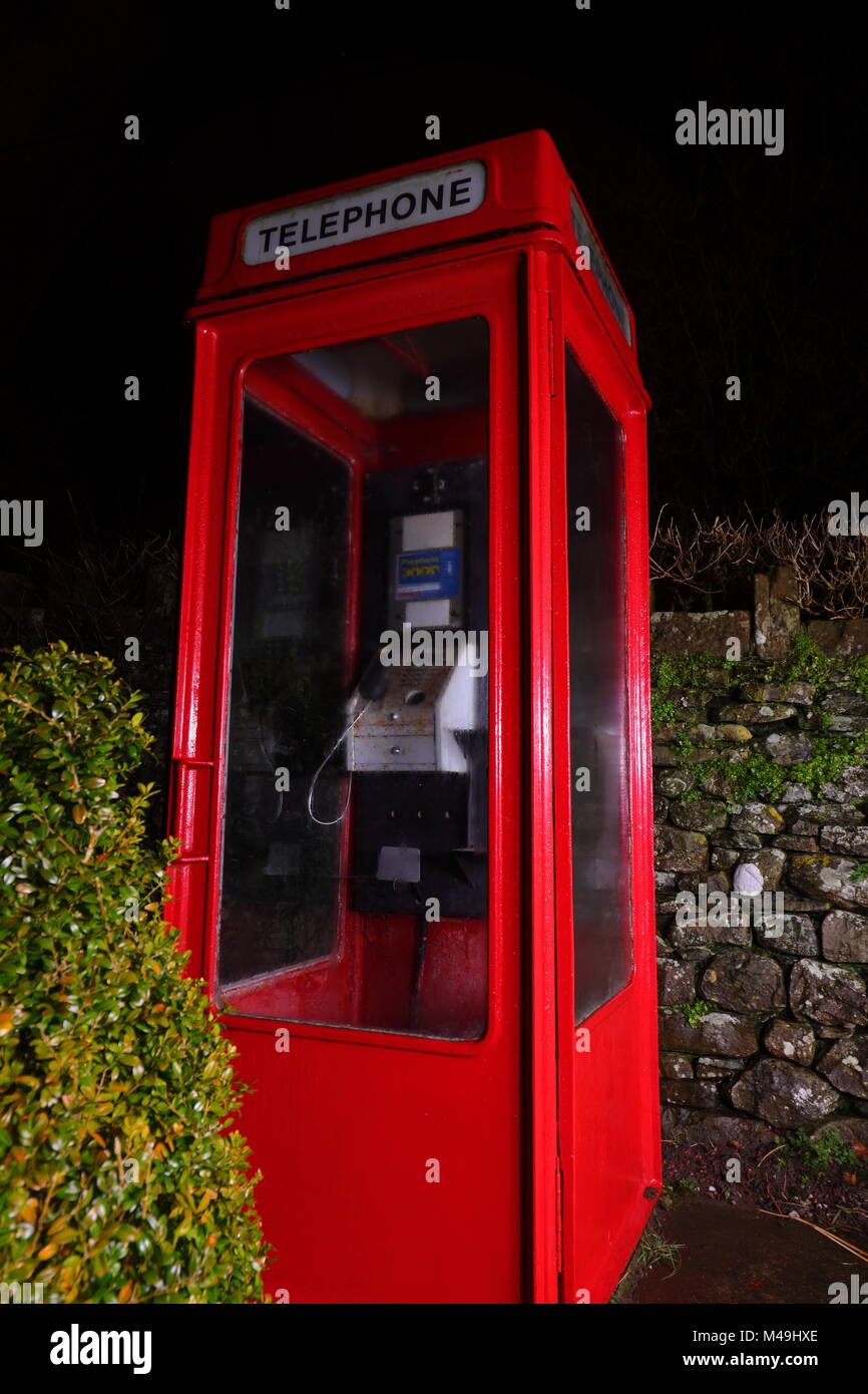 A K8 type Telephone Box located on a caravan park in Ingleton, North ...